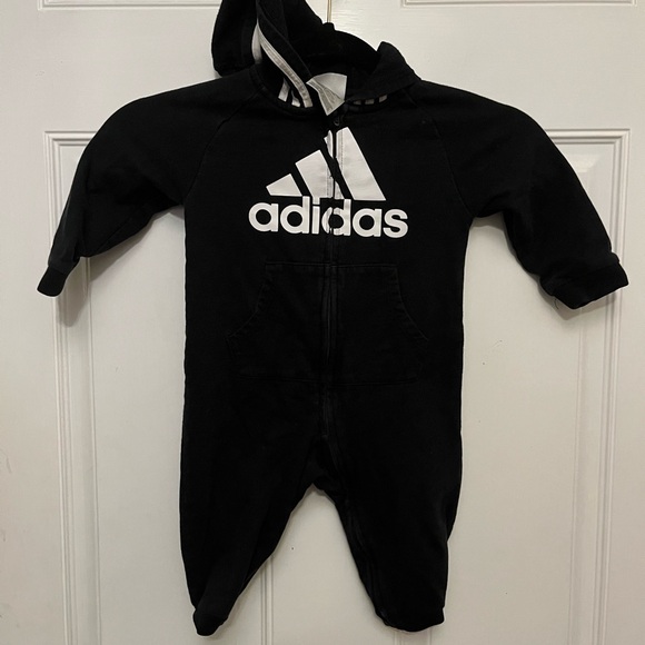 adidas | One Pieces | Adidas Black And White Kids One Piece | Poshmark